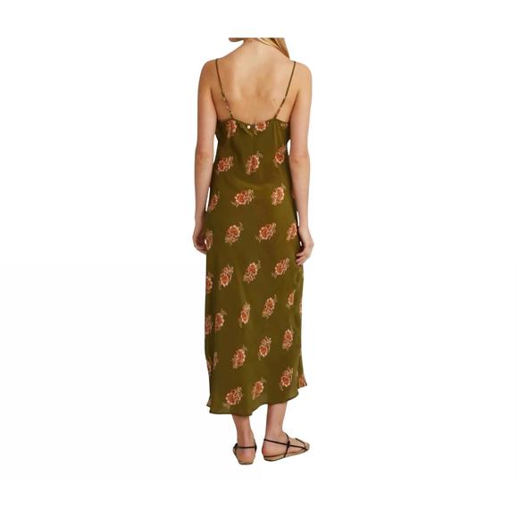 Chan Luu | Dresses | New Chan Luu Lily Silk Slip Midi Dress In Lizard | Poshmark